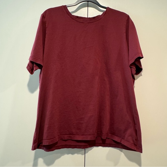 Lands' End | Tops | 525 Womens Plus Size Maroon Supima Cotton Short Sleeve Crewneck Tshirt ...